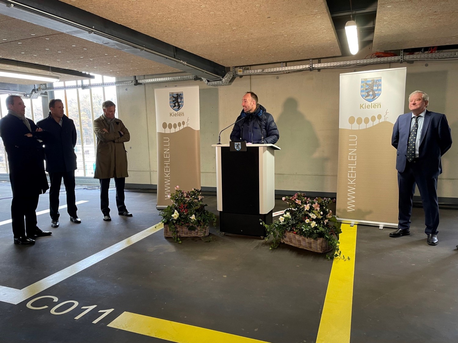 Pose de la première pierre du nouveau bâtiment scolaire à Elmen - Elmen